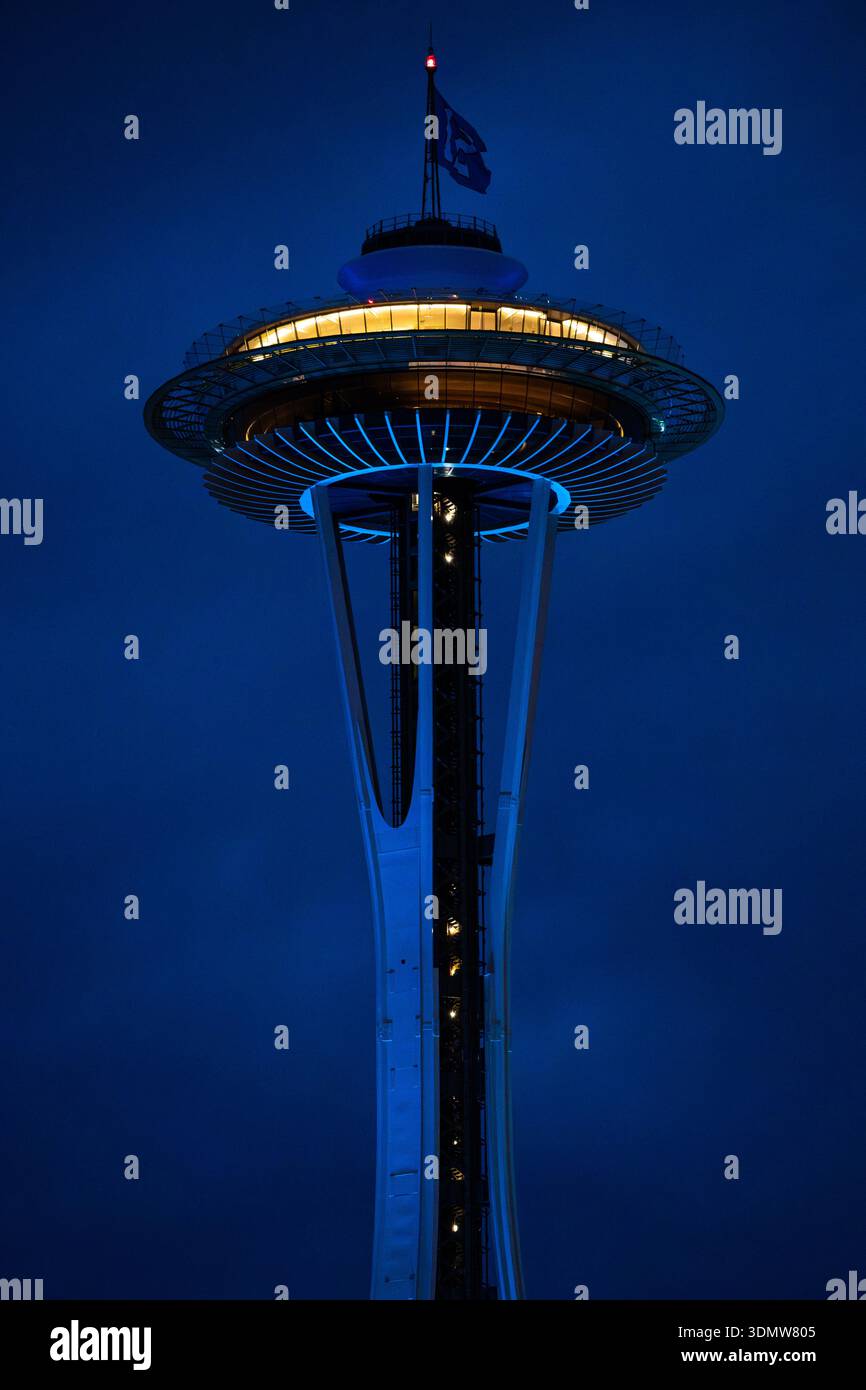 Seattle, USA. 7th Feb 2026. Seattleites awake to the Seattle Seahawks ...