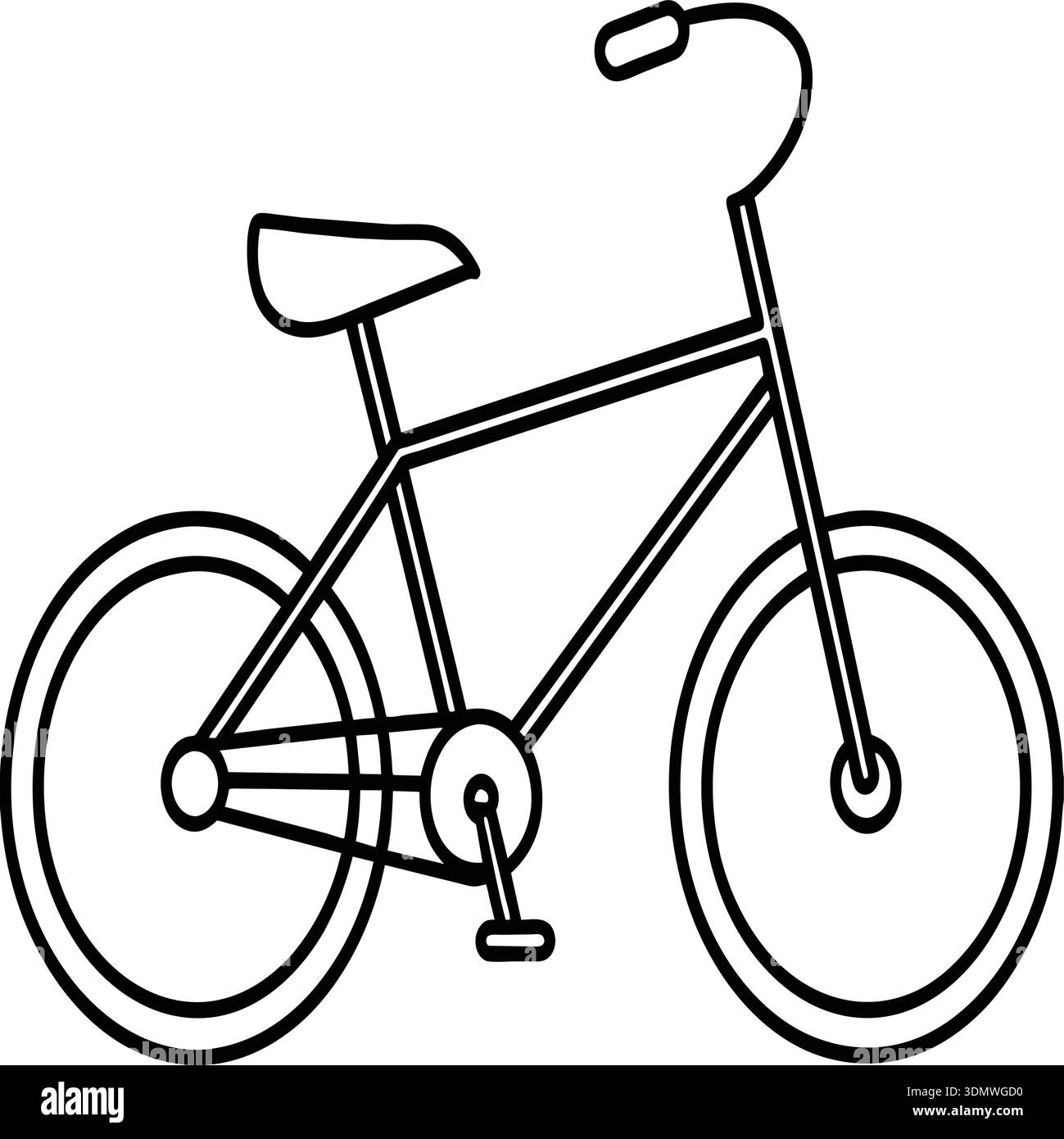 Bicycle coloring page Stock Vector Images - Alamy