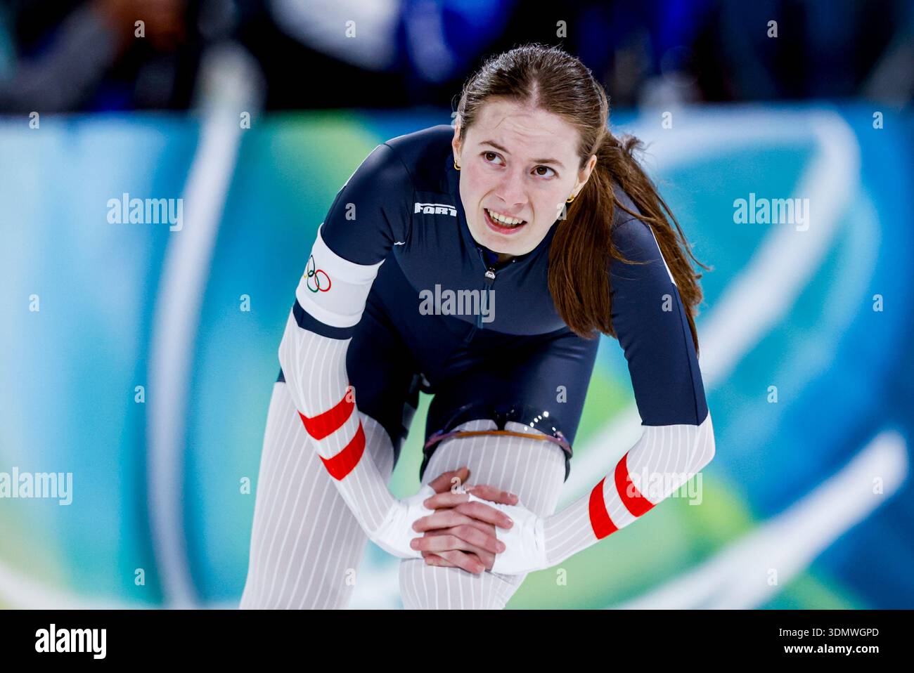 Jeannine Rosner of Austria competing on the Speed Skating Women 3000m ...