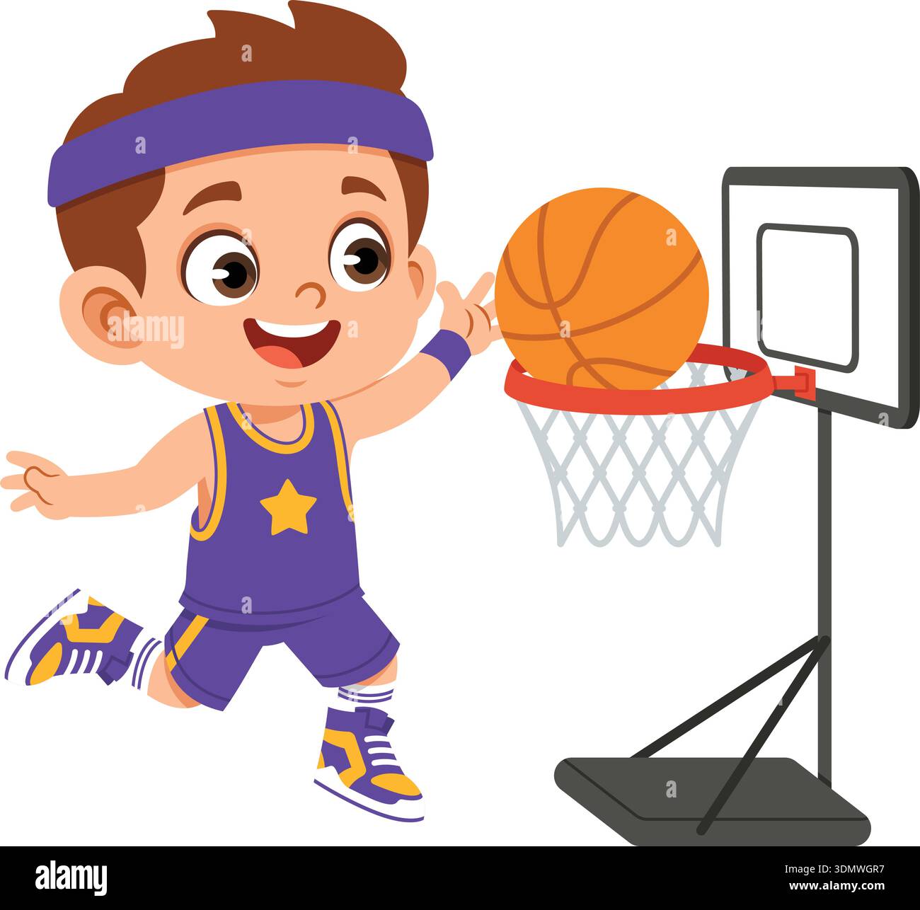 Boy in preschool playing Stock Vector Images - Alamy
