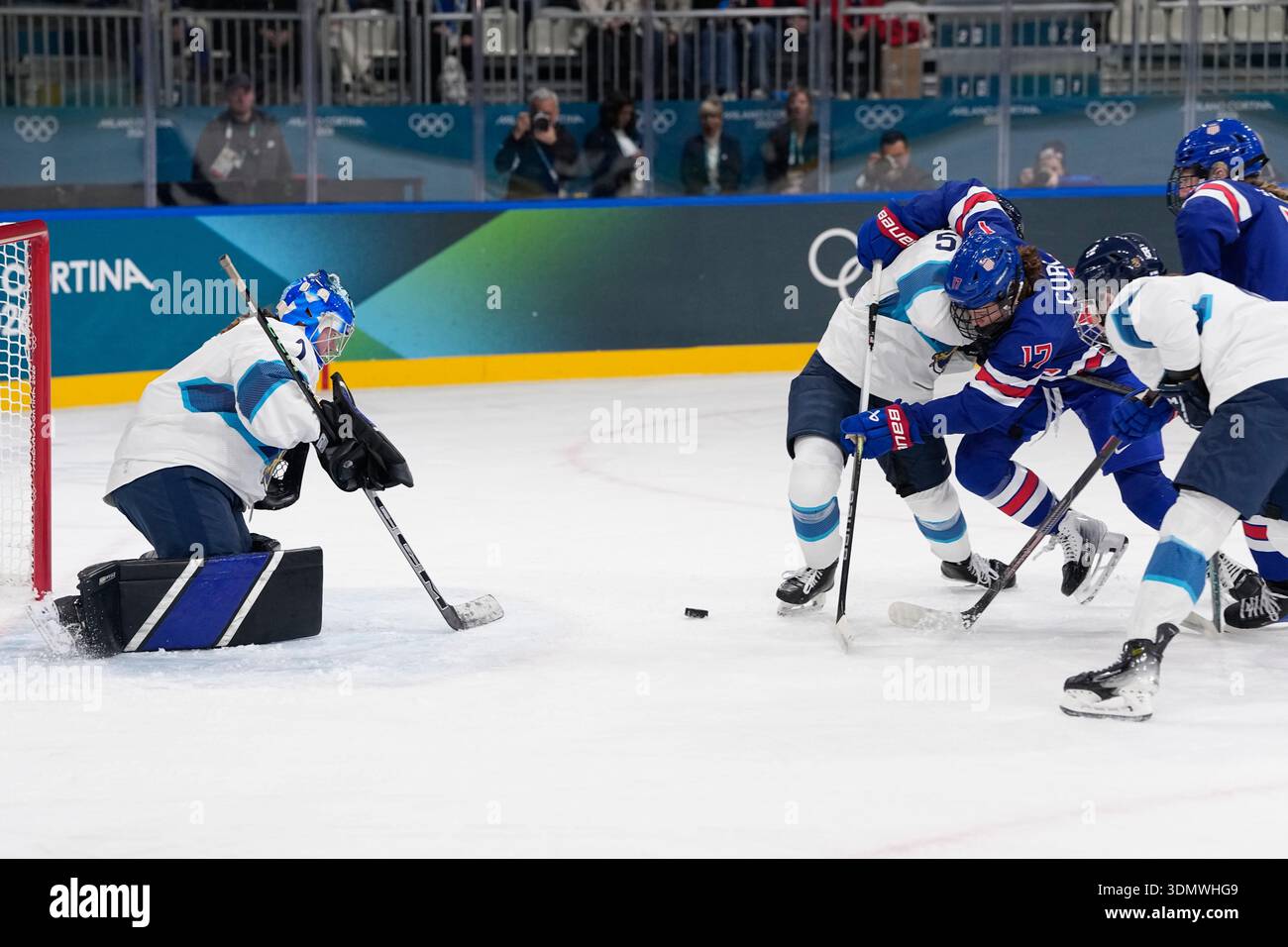 United States' Britta Curl, center right, is in action during a ...