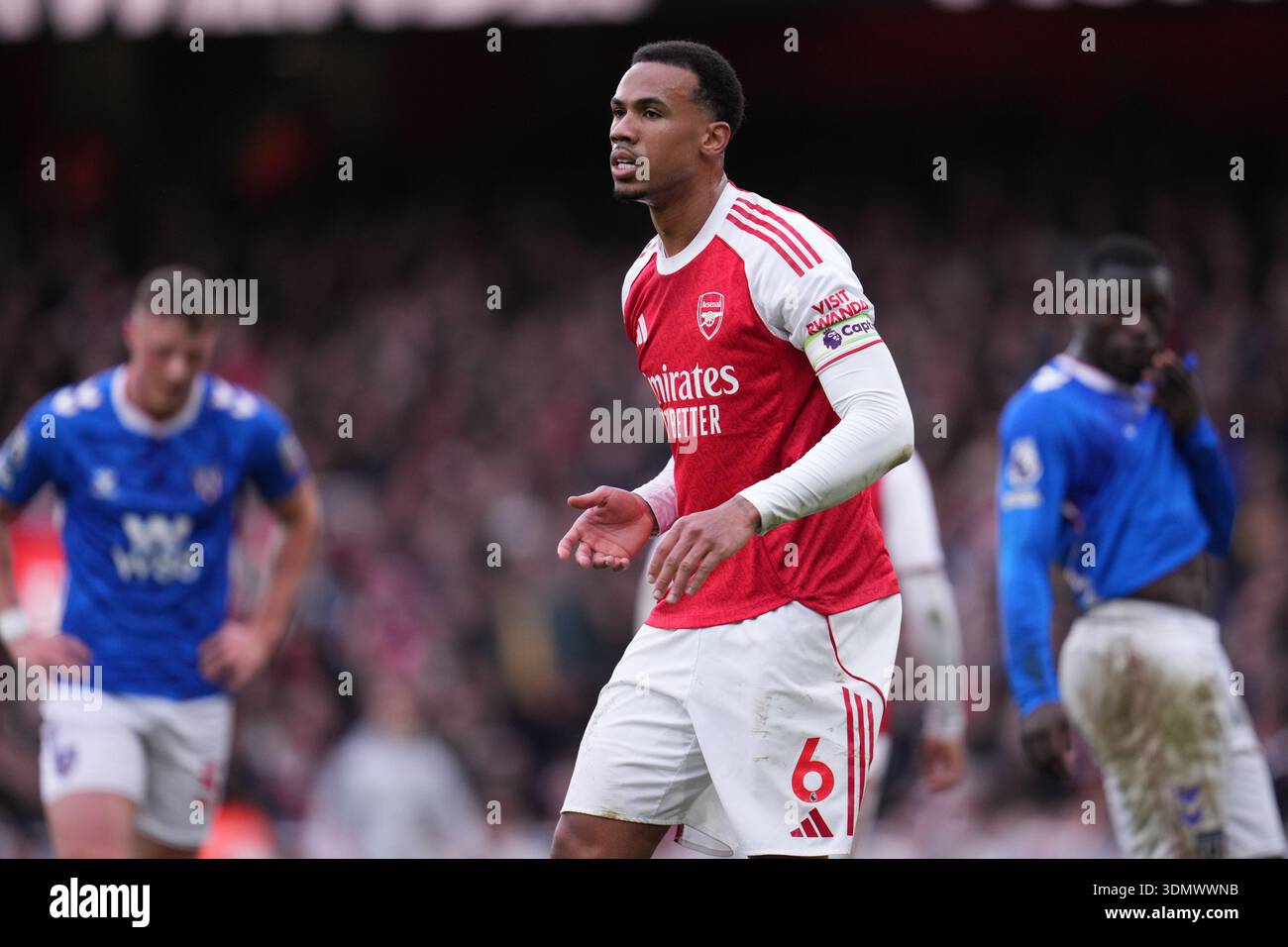 Gabriel of Arsenal during the Premier League match Arsenal vs ...