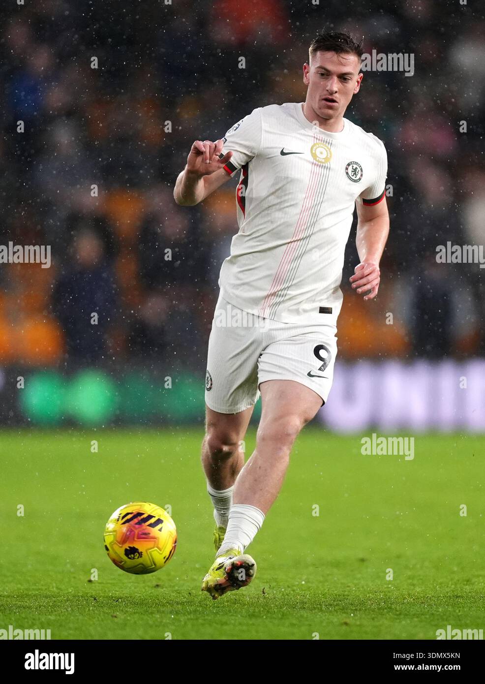 Chelsea's Liam Delap during the Premier League match at Molineux ...