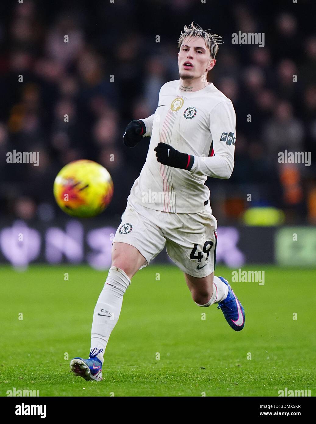 Chelsea's Alejandro Garnacho during the Premier League match at ...