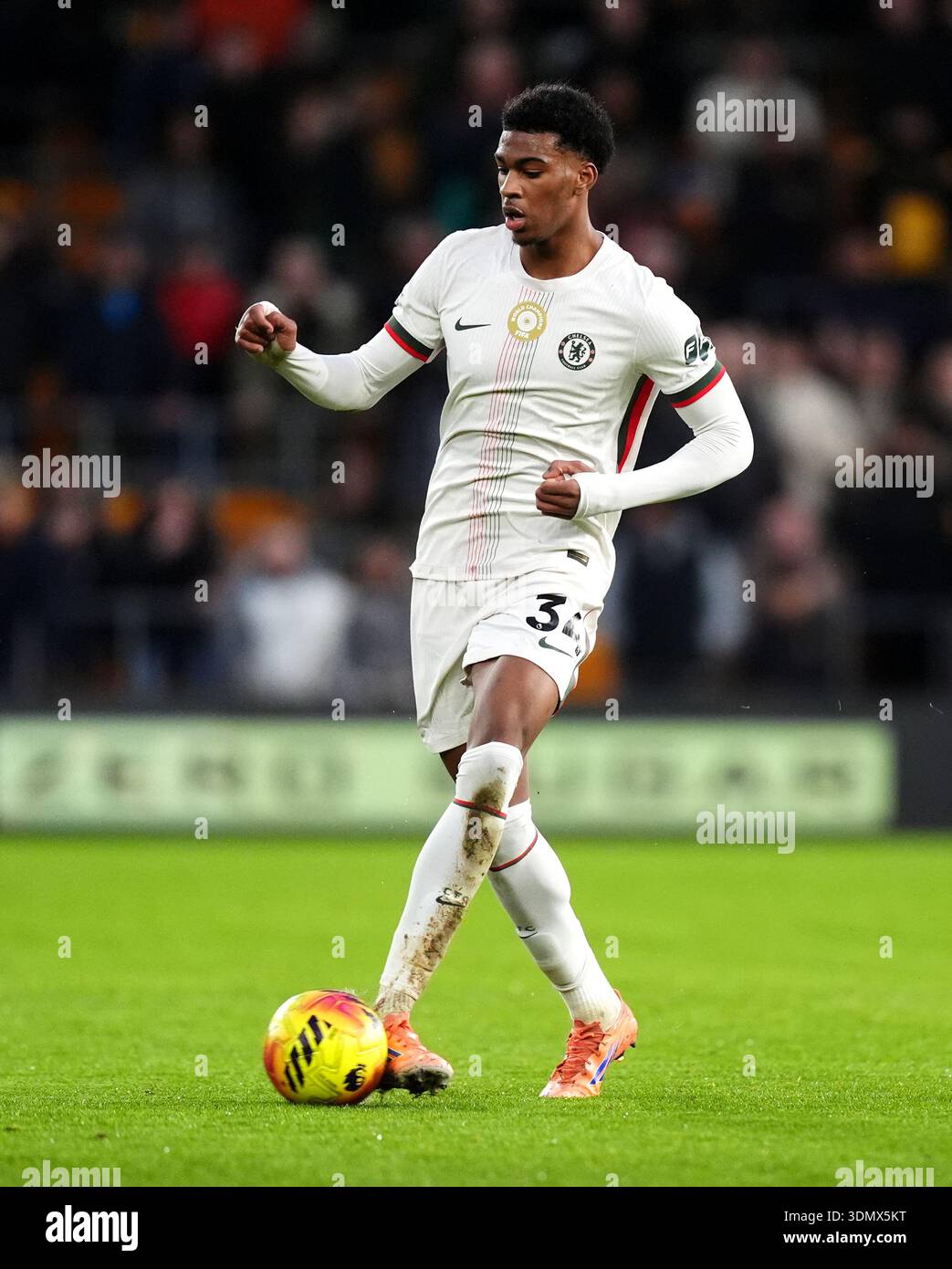 Chelsea's Josh Acheampong during the Premier League match at Molineux ...