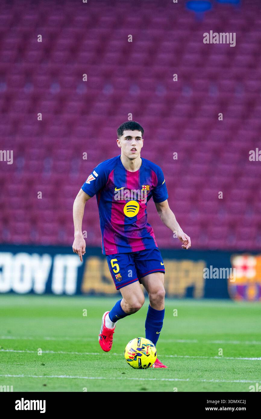 FC Barcelona player (5) Pau Cubarsi during LaLiga EA Sports match ...