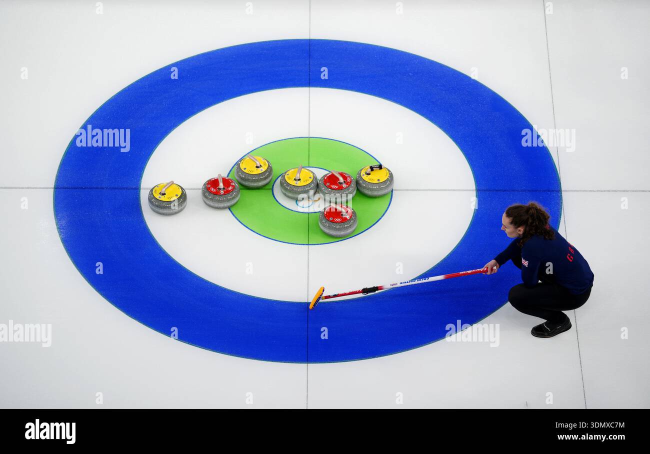 Great Britain's Jennifer Dodds during the Curling Mixed Doubles Round ...