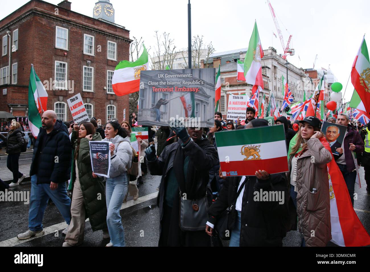 London, UK. 07 February 2026. Demonstrators take part in the 'Stage of ...
