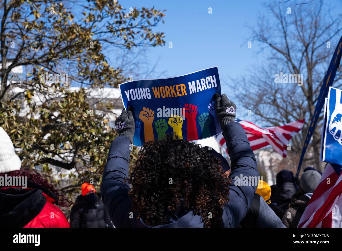 Protesters demonstrate at an American Federation of Government ...