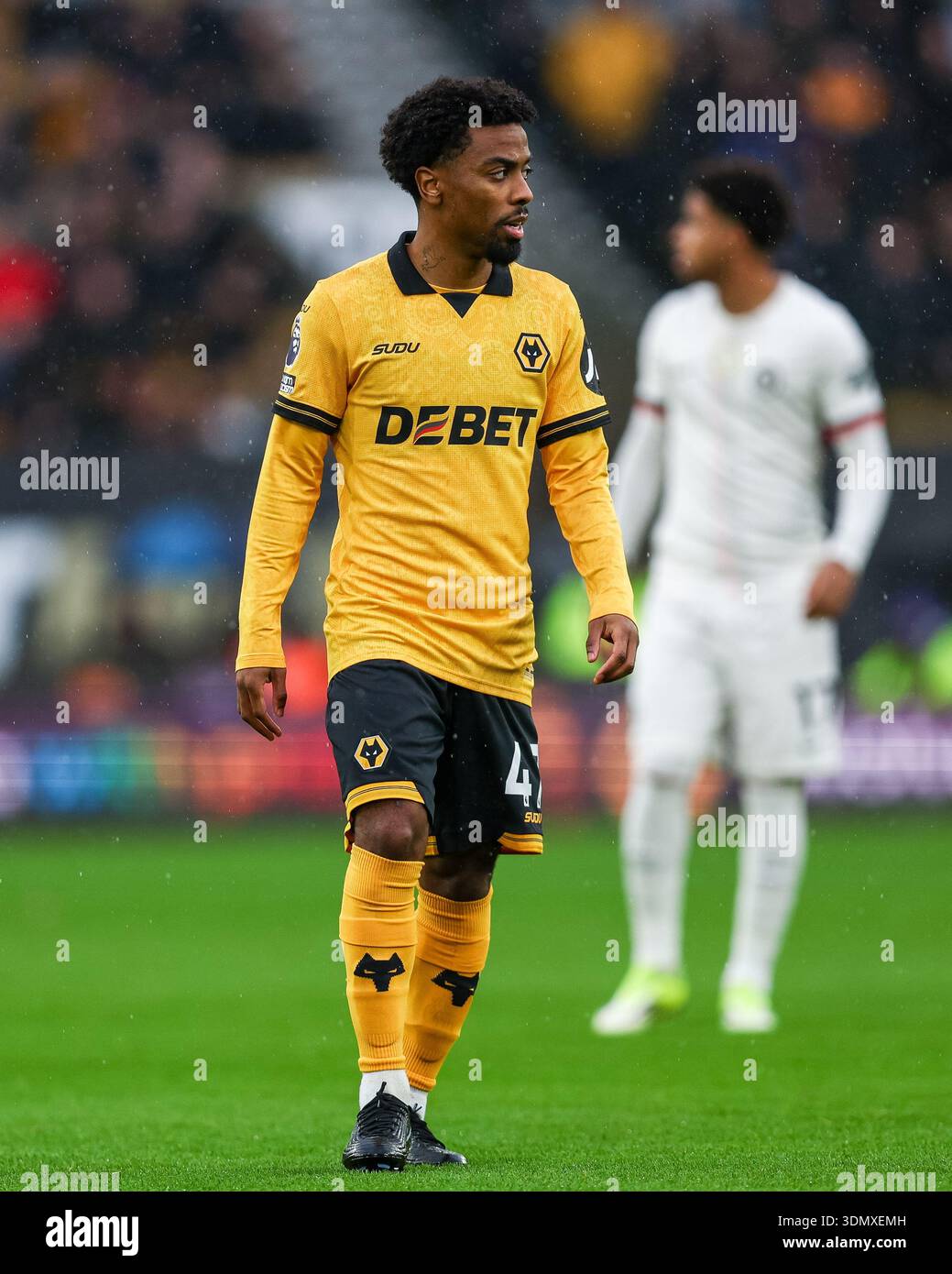 47, Angel Gomes of Wolverhampton Wanderers moves position during the ...