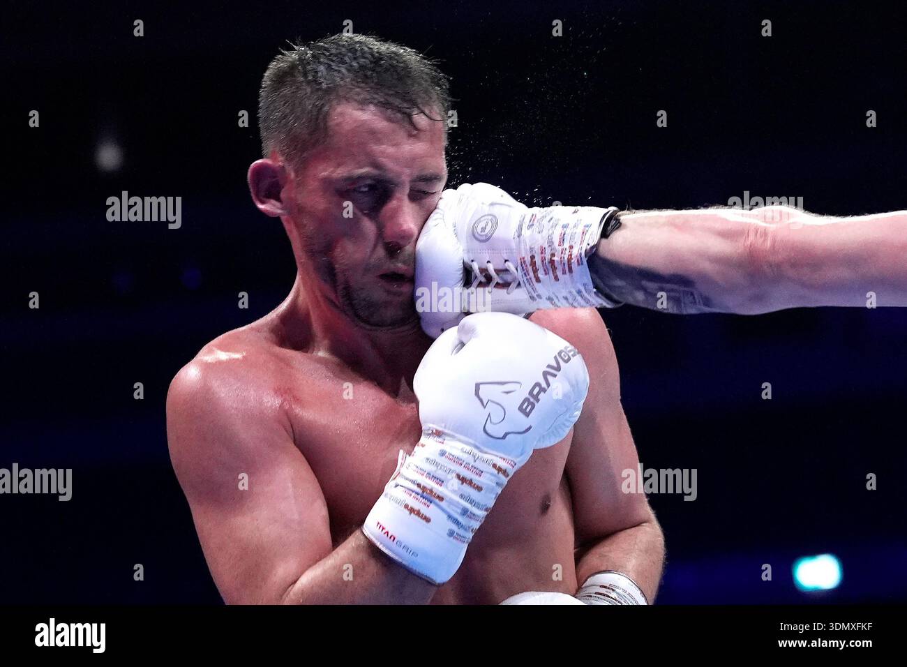 Paddy Lacey in the middle weight bout at the M&S Bank Arena, Liverpool ...