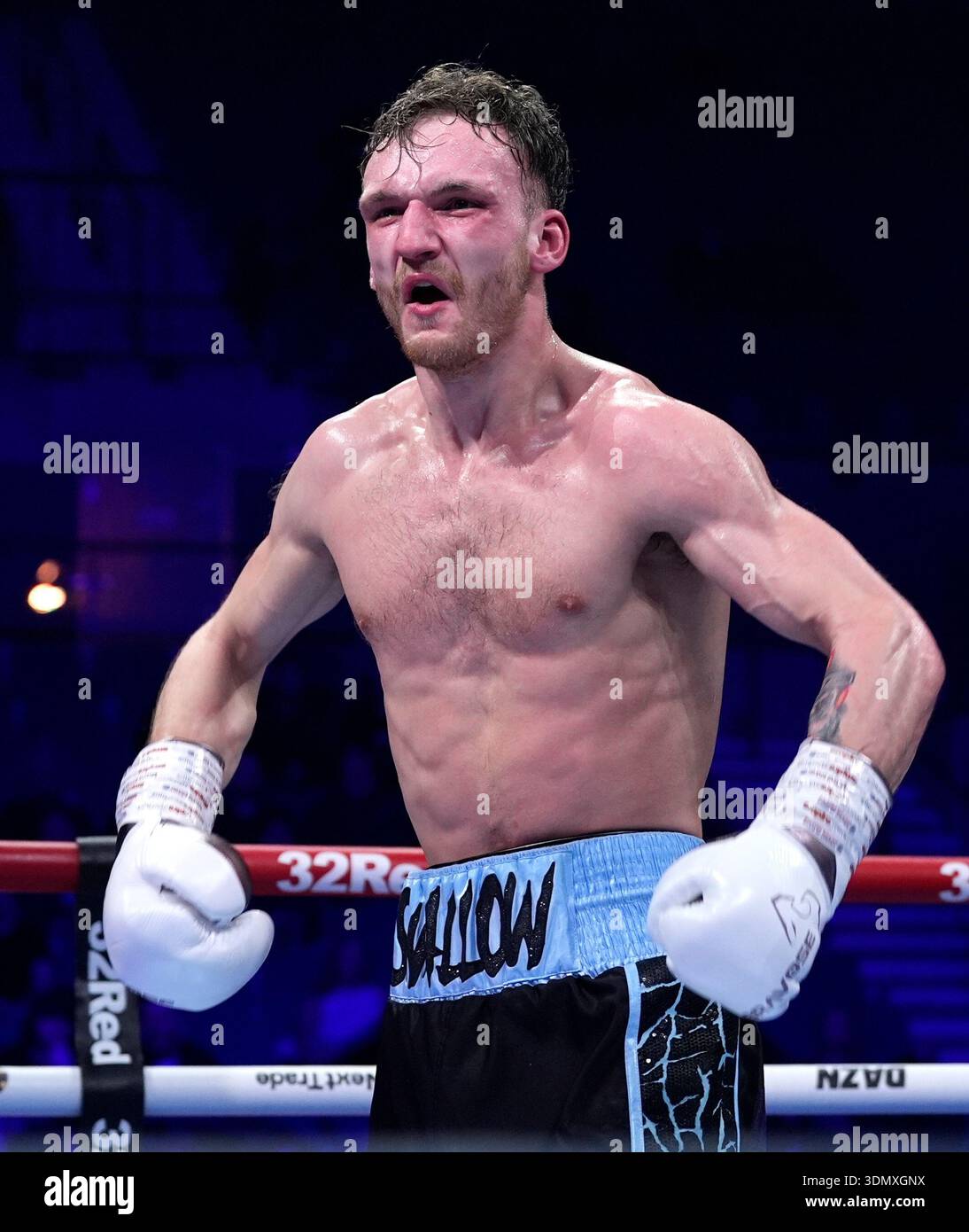 Jack Swallow celebrates victory against Paddy Lacey following the ...