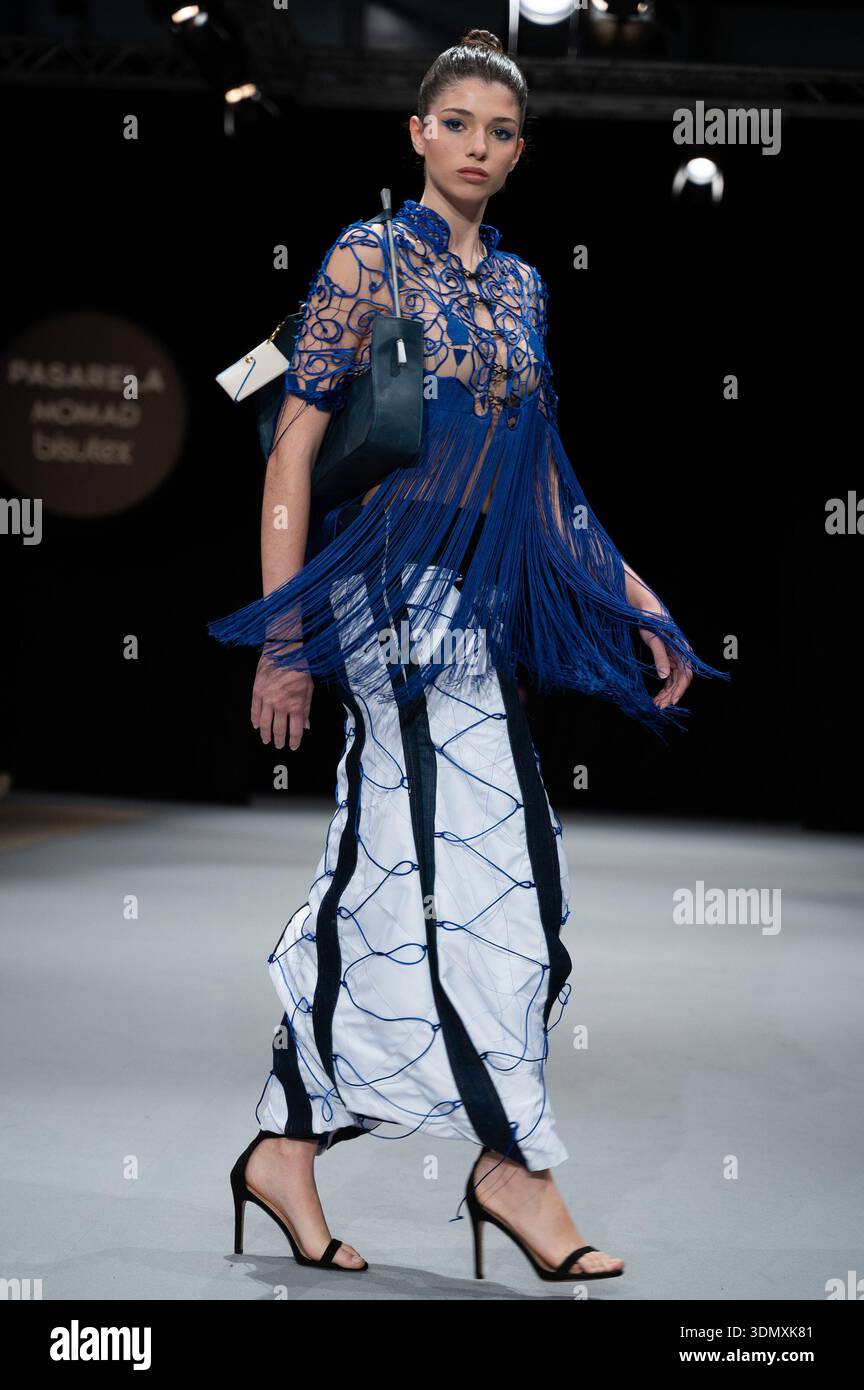 Madrid, Spain. 07th Feb, 2026. A model walks the runway in a design by ...