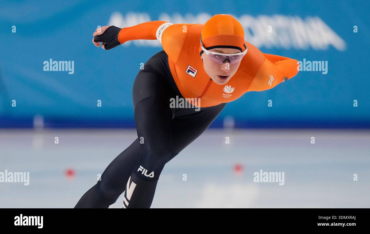 Merel Conijn of the Netherlands competes in the women's 3,000 meters ...