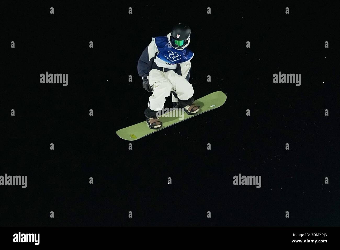 Japan's Ryoma Kimata competes during the men's snowboarding big air ...