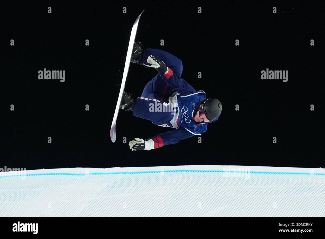 United States' Oliver Martin competes during the men's snowboarding big ...