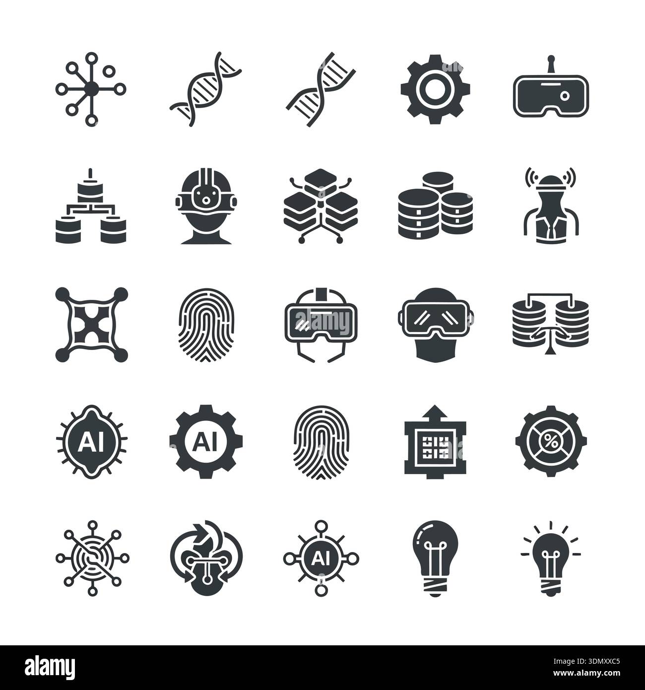 Set ai icons symbolizes hi-res stock photography and images - Alamy
