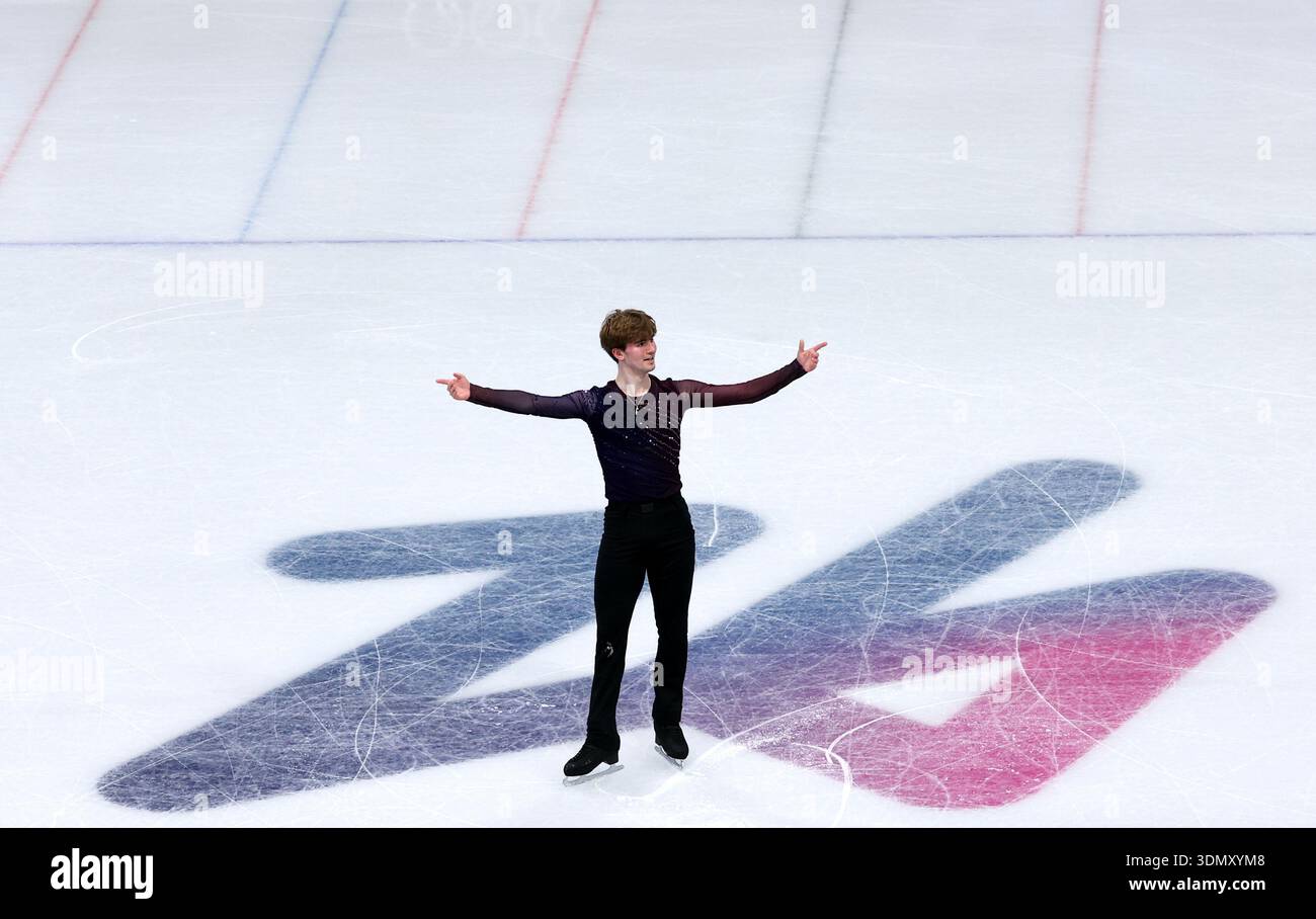 Great Britain's Edward Appleby during the Men's Singles figure skating ...