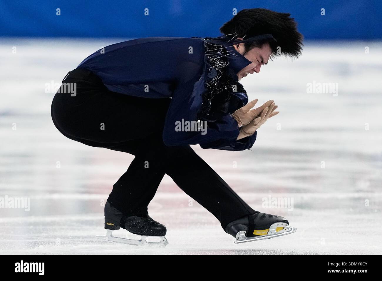 Cha Junhwan of Korea competes during the figure skating men's team ...