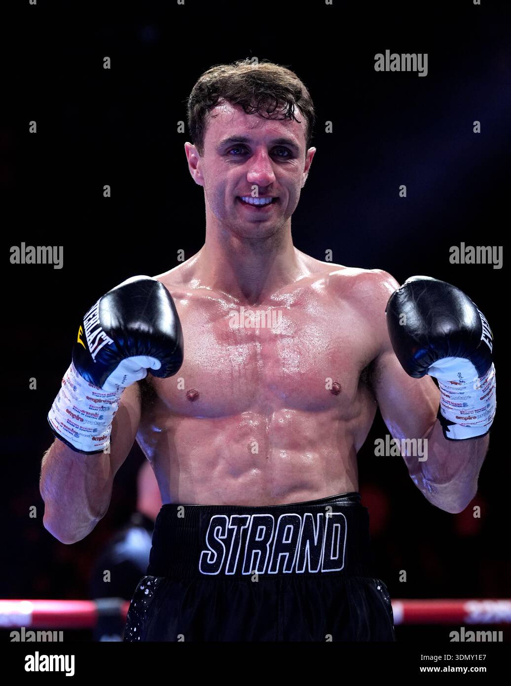 Brad Strand celebrates victory against Ruben Lezama Gonzalez following ...