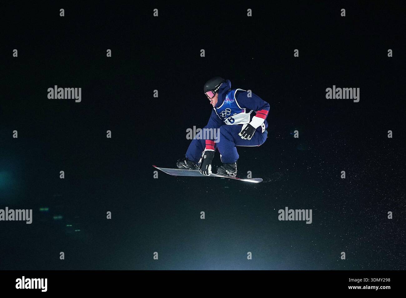 United States' Oliver Martin competes during the men's snowboarding big ...