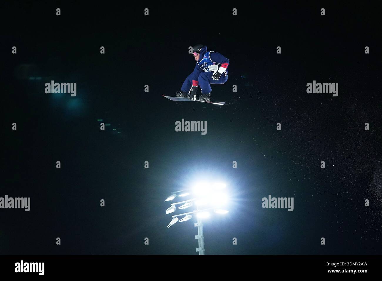 United States' Oliver Martin competes during the men's snowboarding big ...