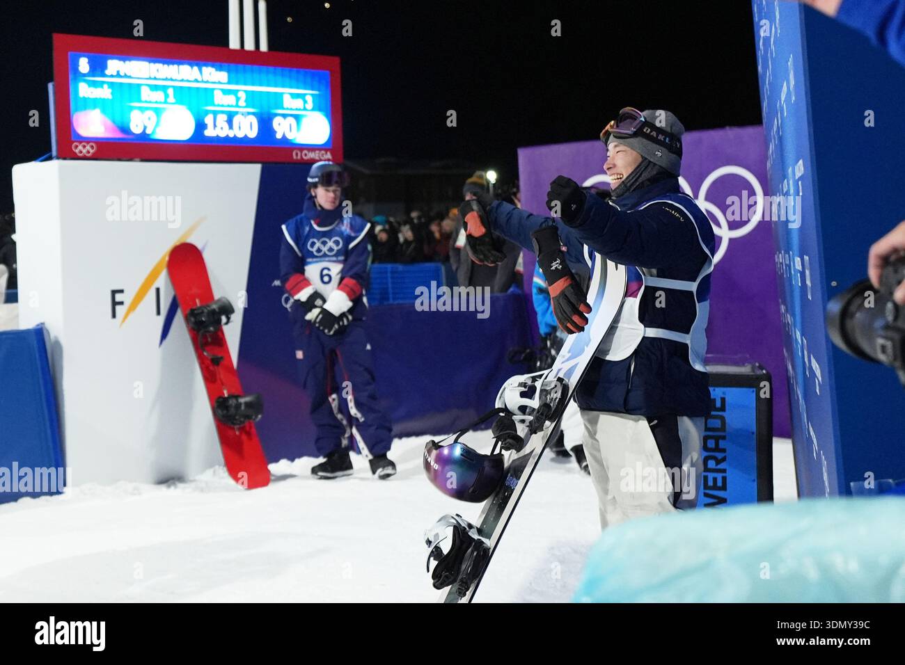 Japan's Kira Kimura celebrates after his score during the men's ...