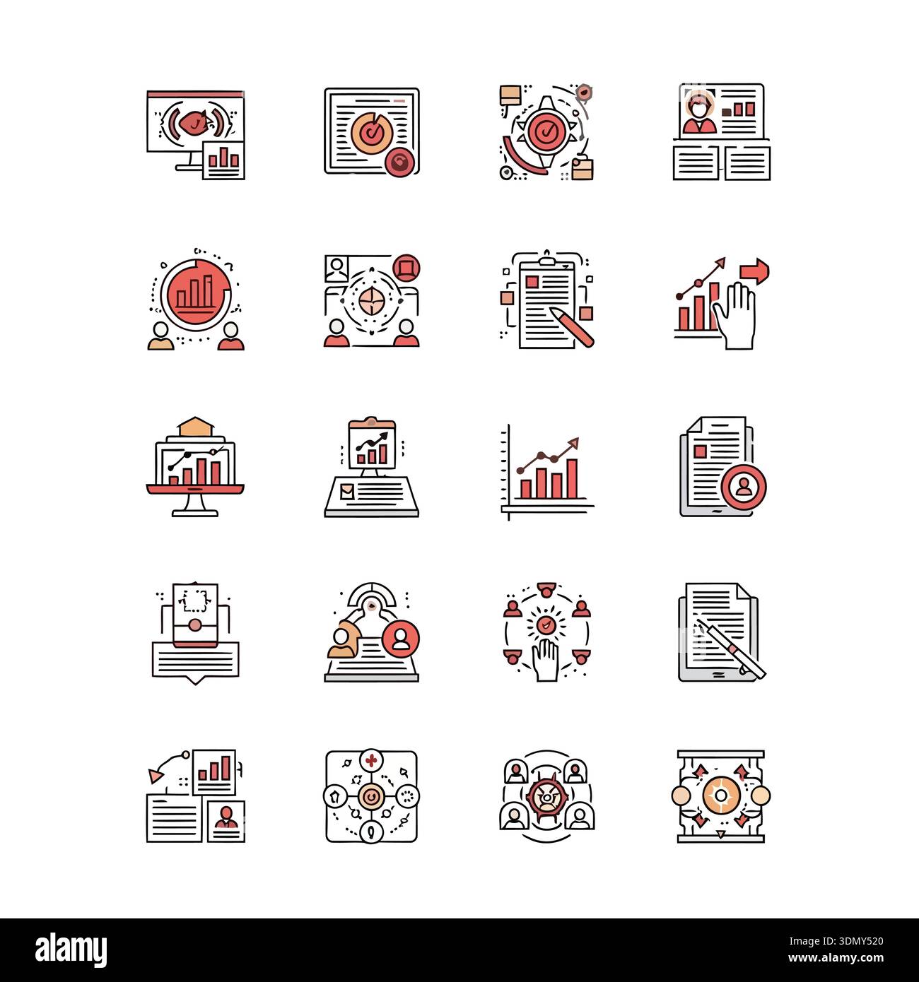 Data platforms line icons hi-res stock photography and images - Alamy