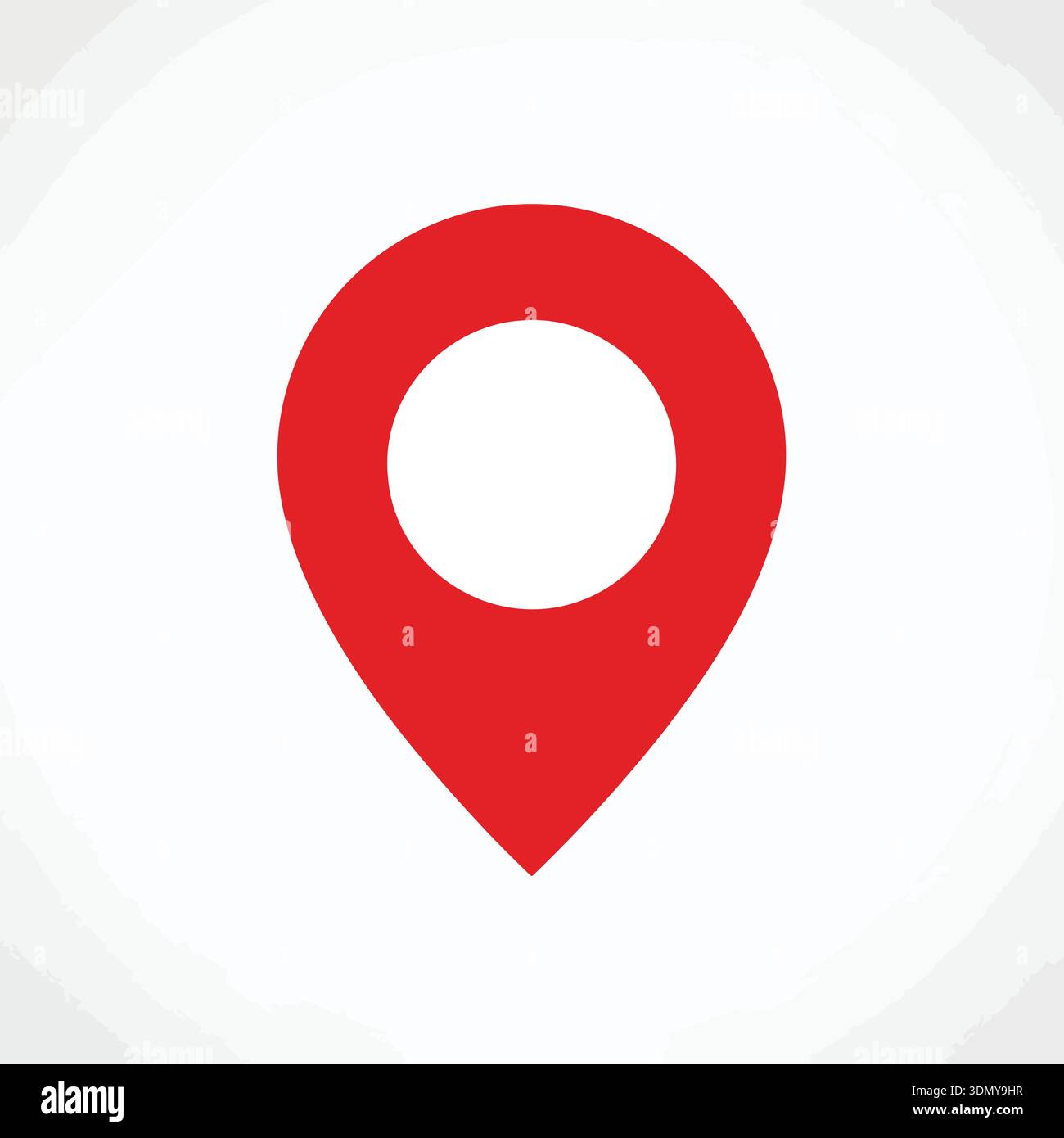 This image features a red location pin icon, a simple and recognizable ...