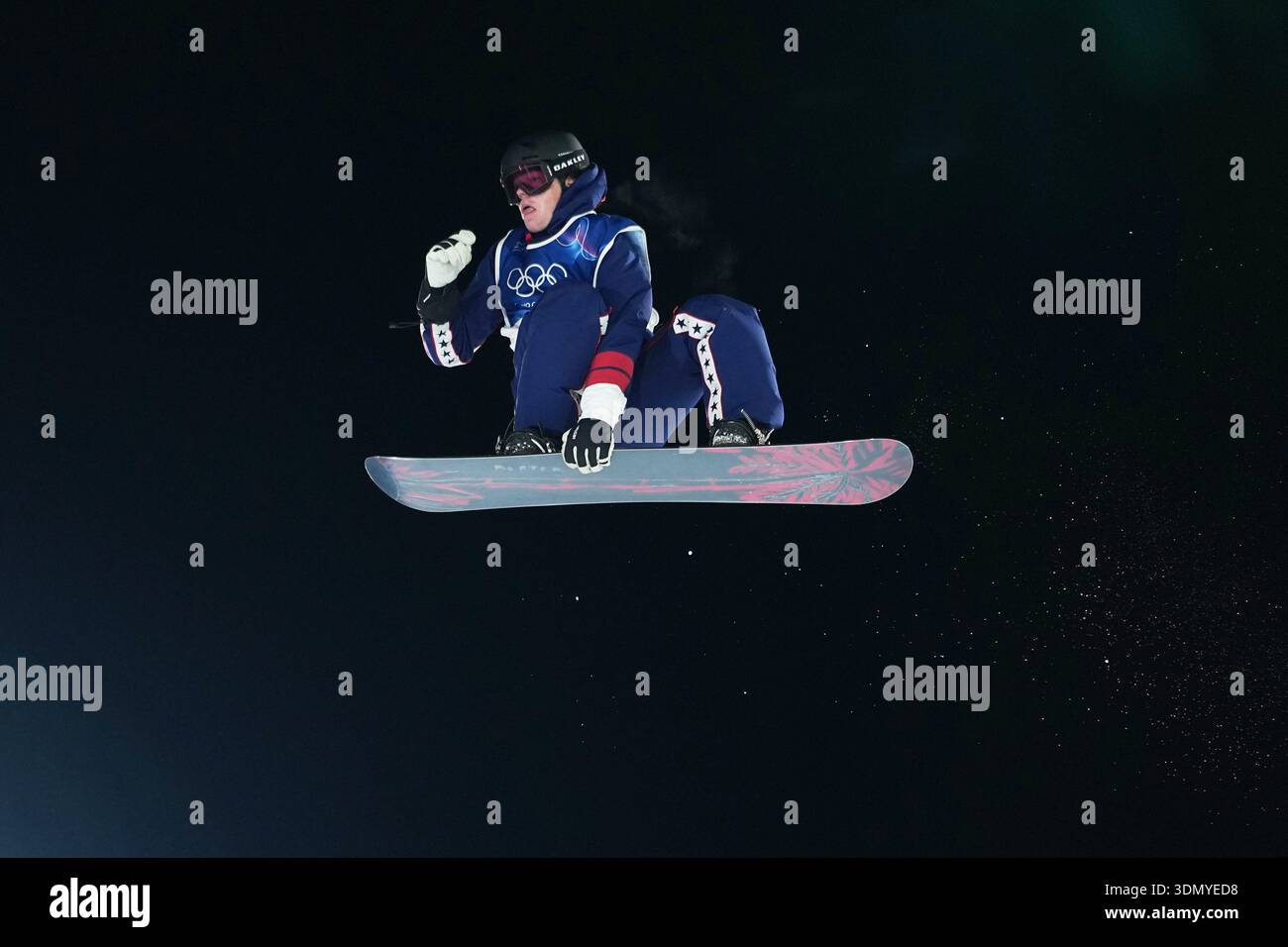 United States' Oliver Martin competes during the men's snowboarding big ...