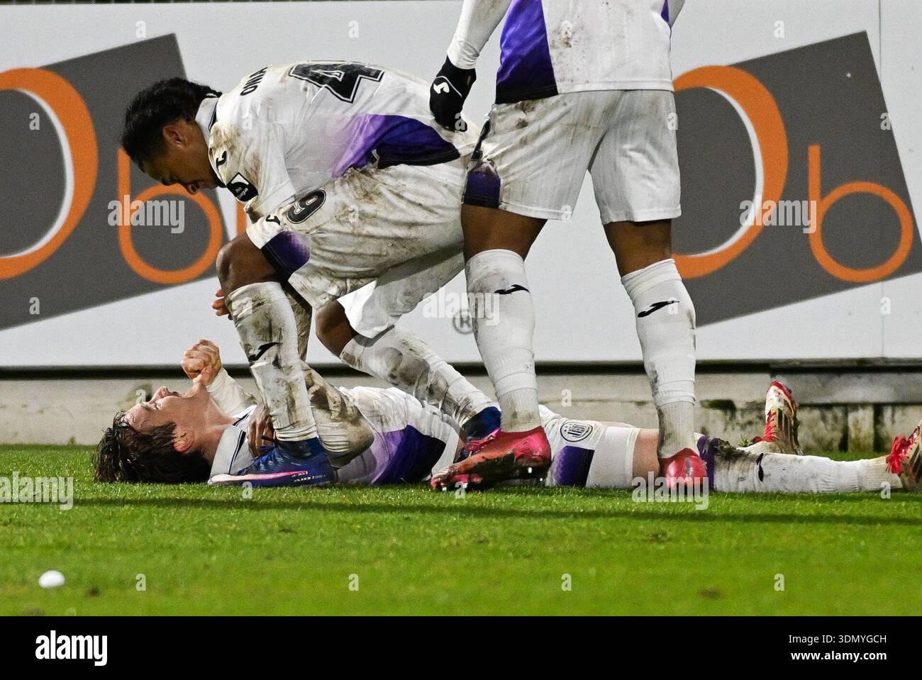 RSCA Futures' Devon De Corte celebrates after scoring during a soccer ...