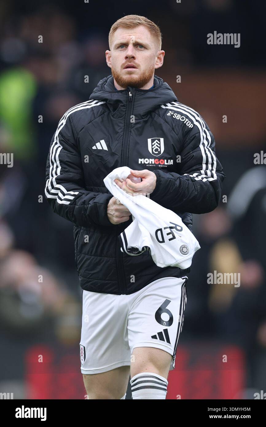 Harrison Reed of Fulham prior to the Premier League match between ...