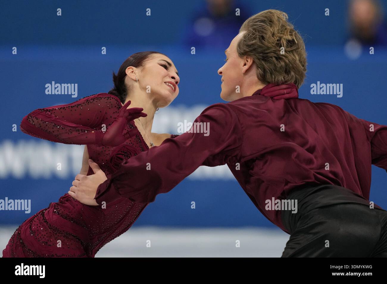 Diana Davis and Gleb Smolkin of Georgia compete during the figure ...