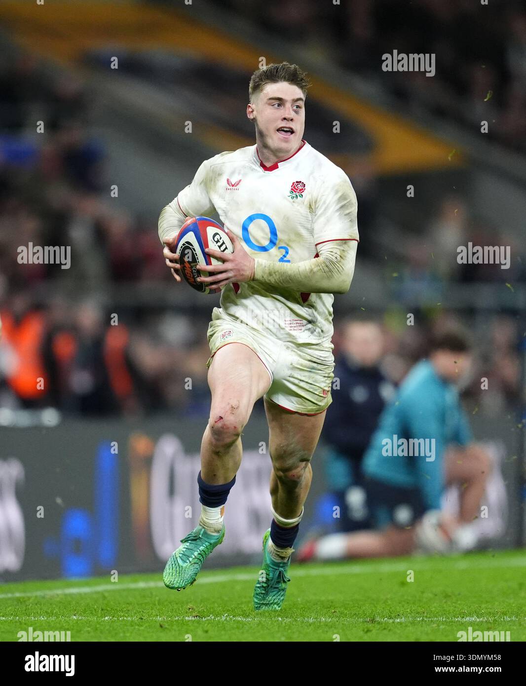 England's Tommy Freeman during the Guinness Men's Six Nations match at ...