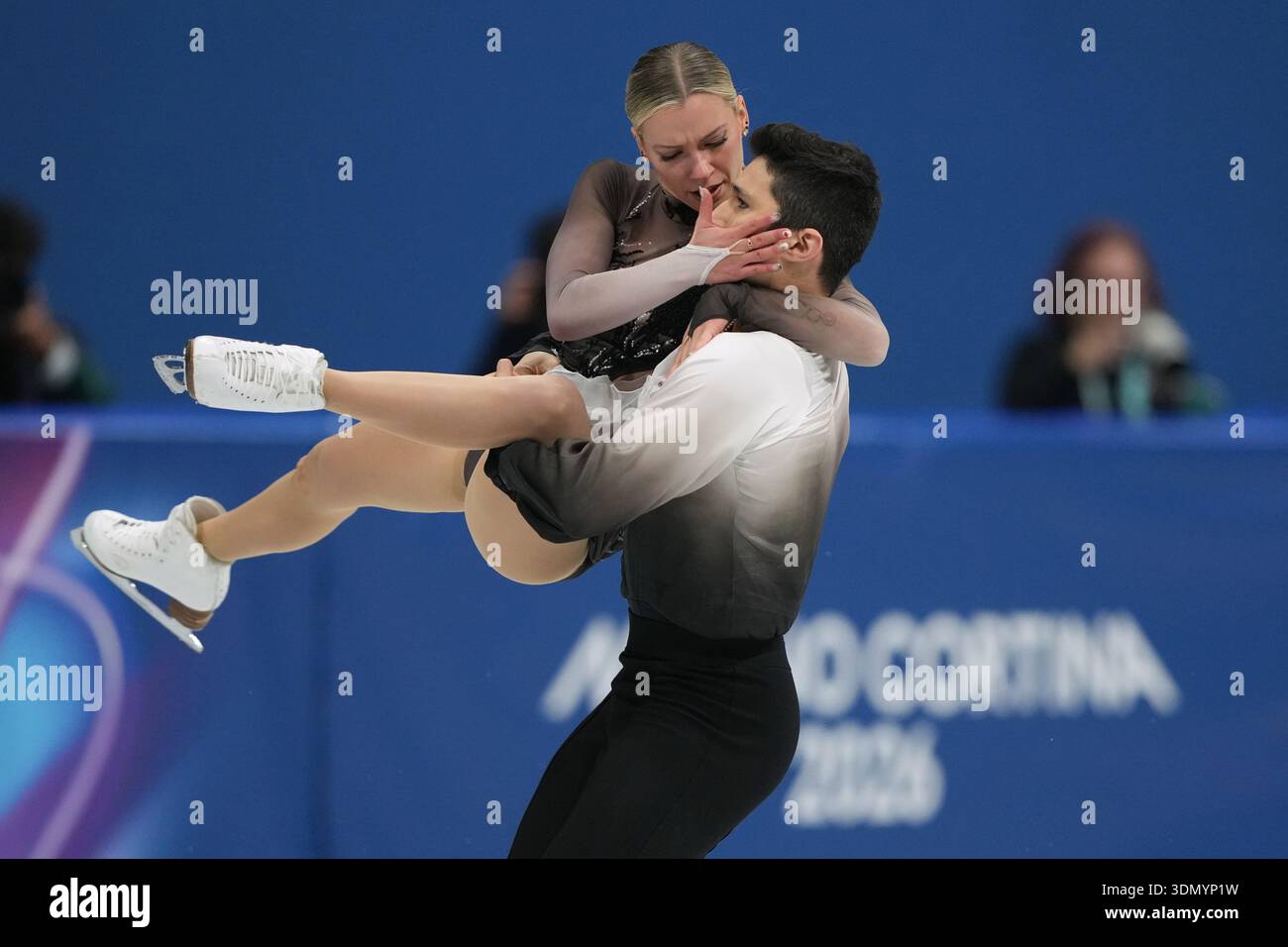 Marjorie Lajoie and Zachary Lagha of Canada compete during the figure ...