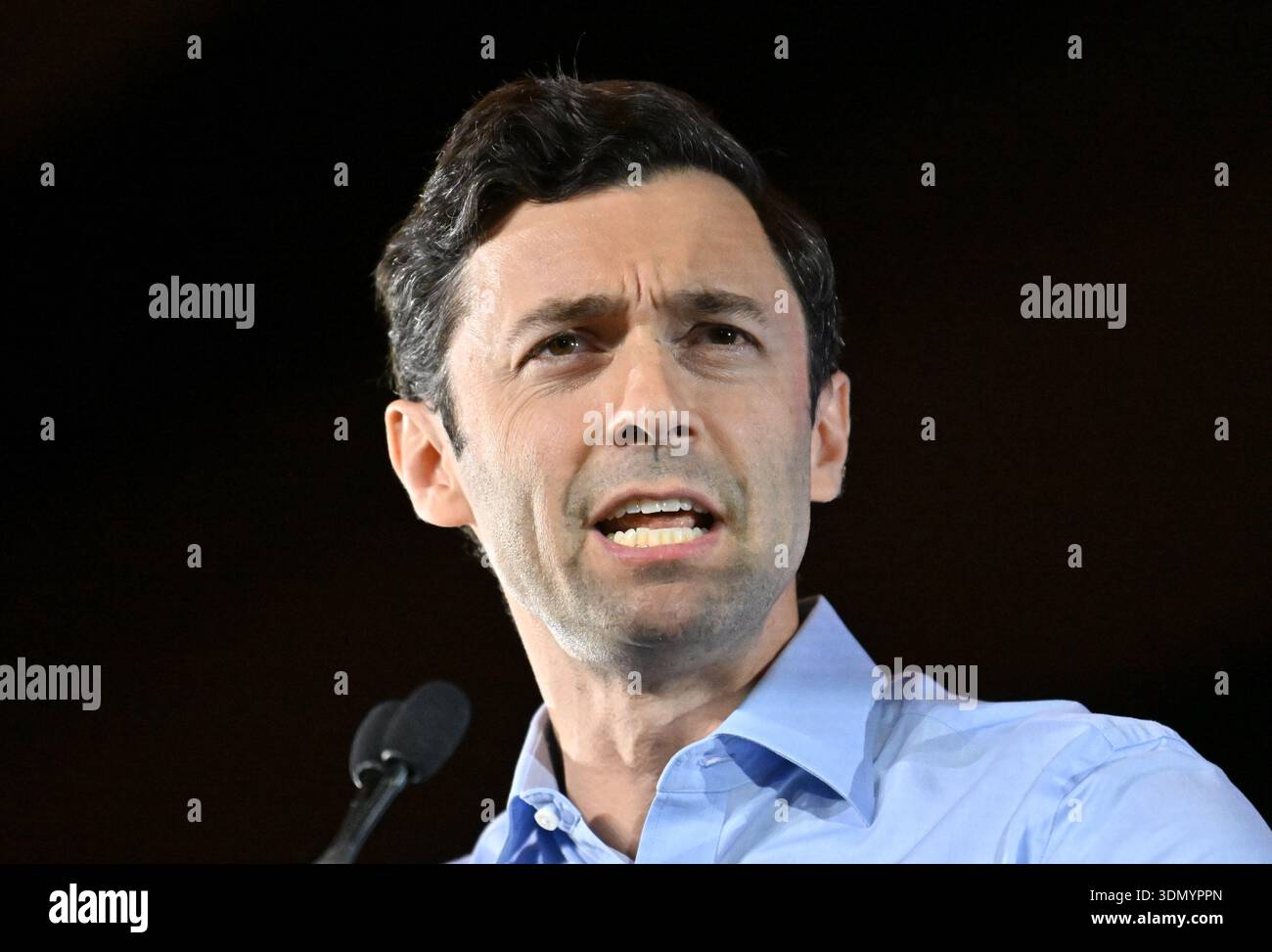 U.S. Sen. Jon Ossoff speaks during "Rally for Our Republic with U.S ...
