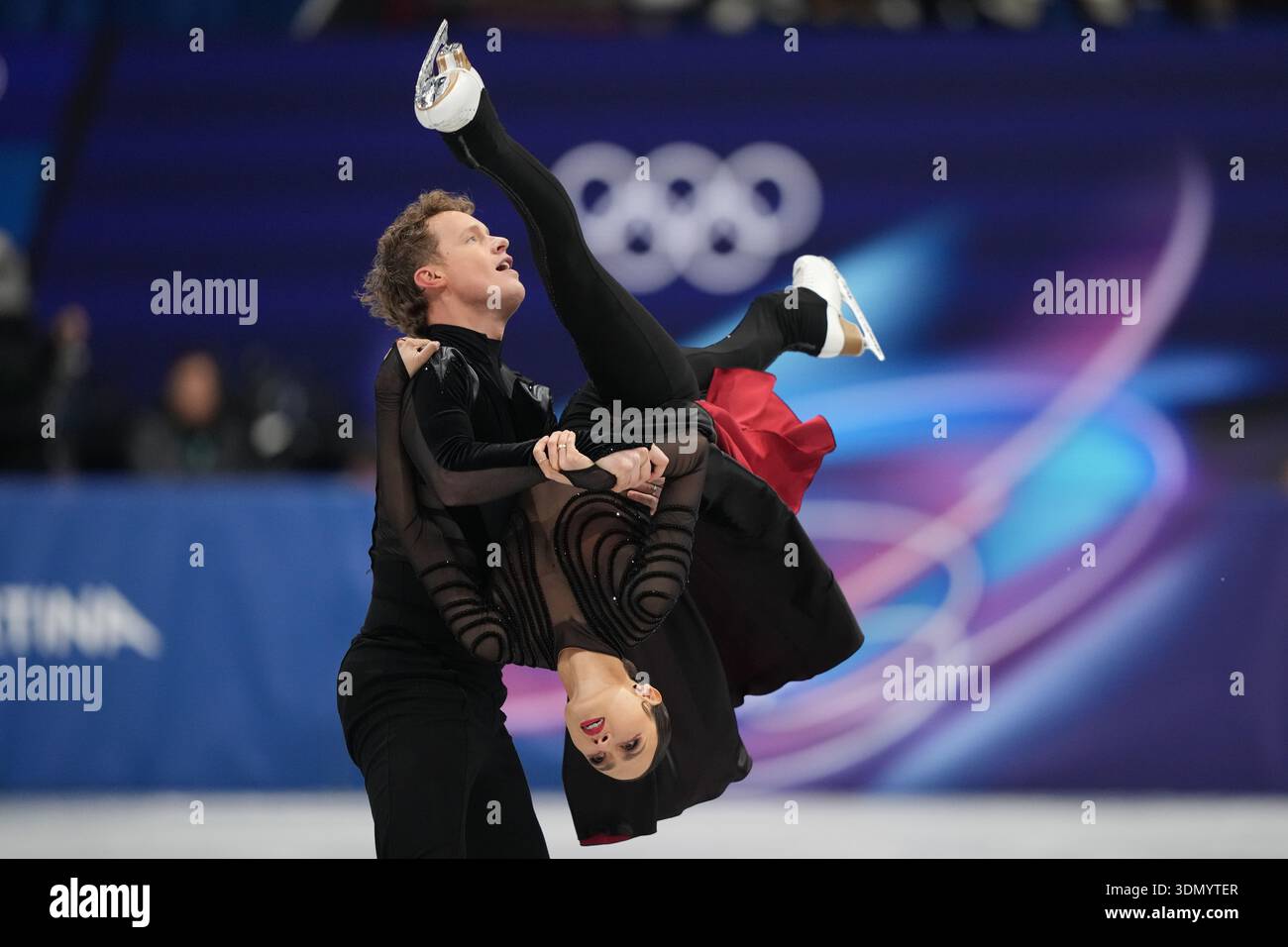 Madison Chock and Evan Bates of the United States compete during the ...