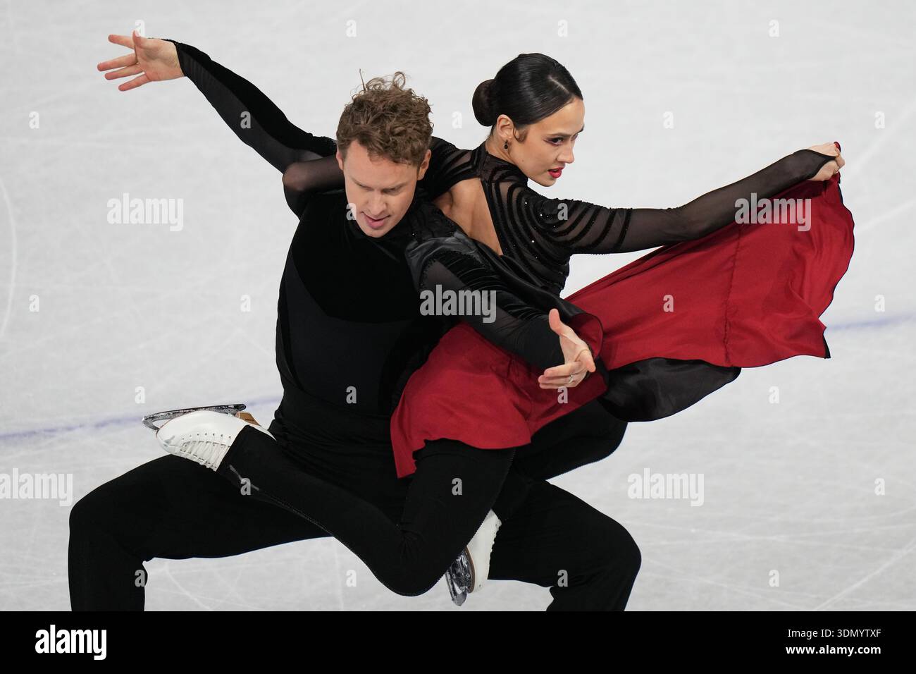 Madison Chock and Evan Bates of the United States compete during the ...