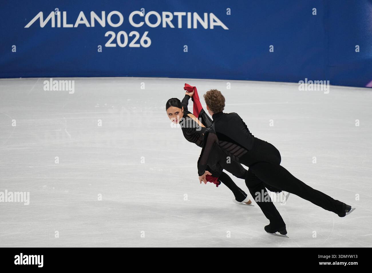 Madison Chock and Evan Bates of the United States compete during the ...