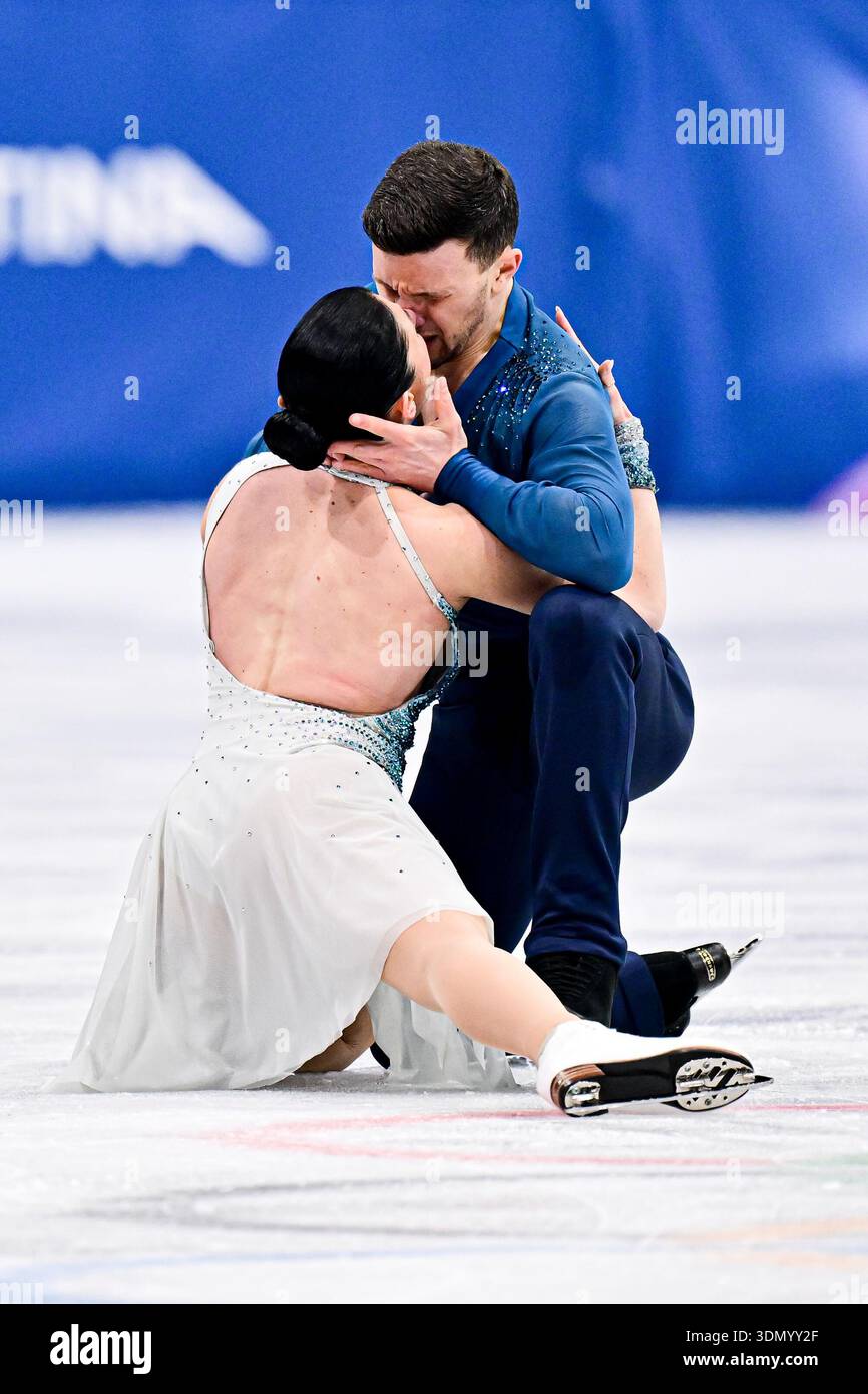 Charlene GUIGNARD & Marco FABBRI (ITA), during Team Event - Ice Dance ...