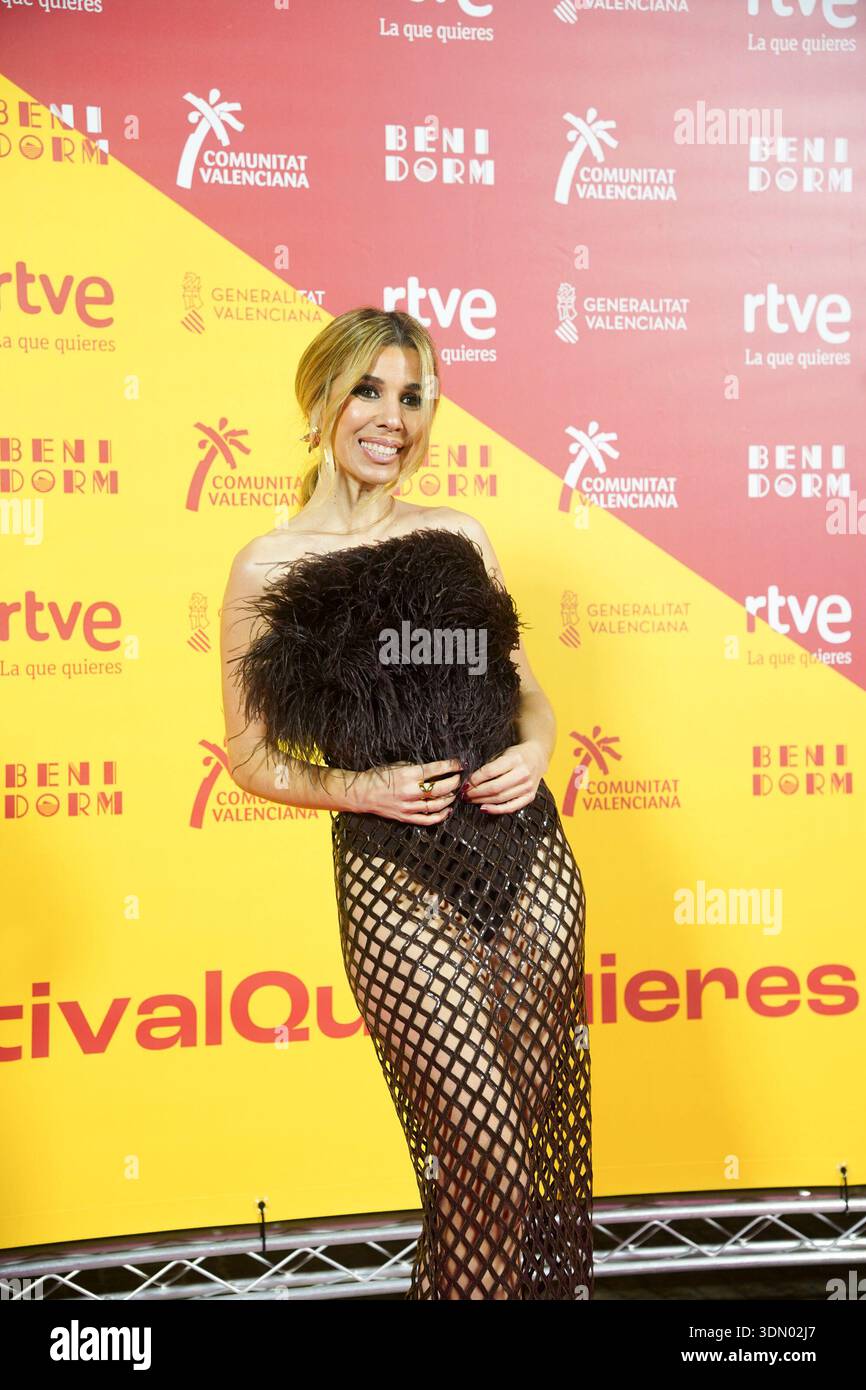 Singer Natalia during the welcome to Benidorm Fest 2026, at the ...