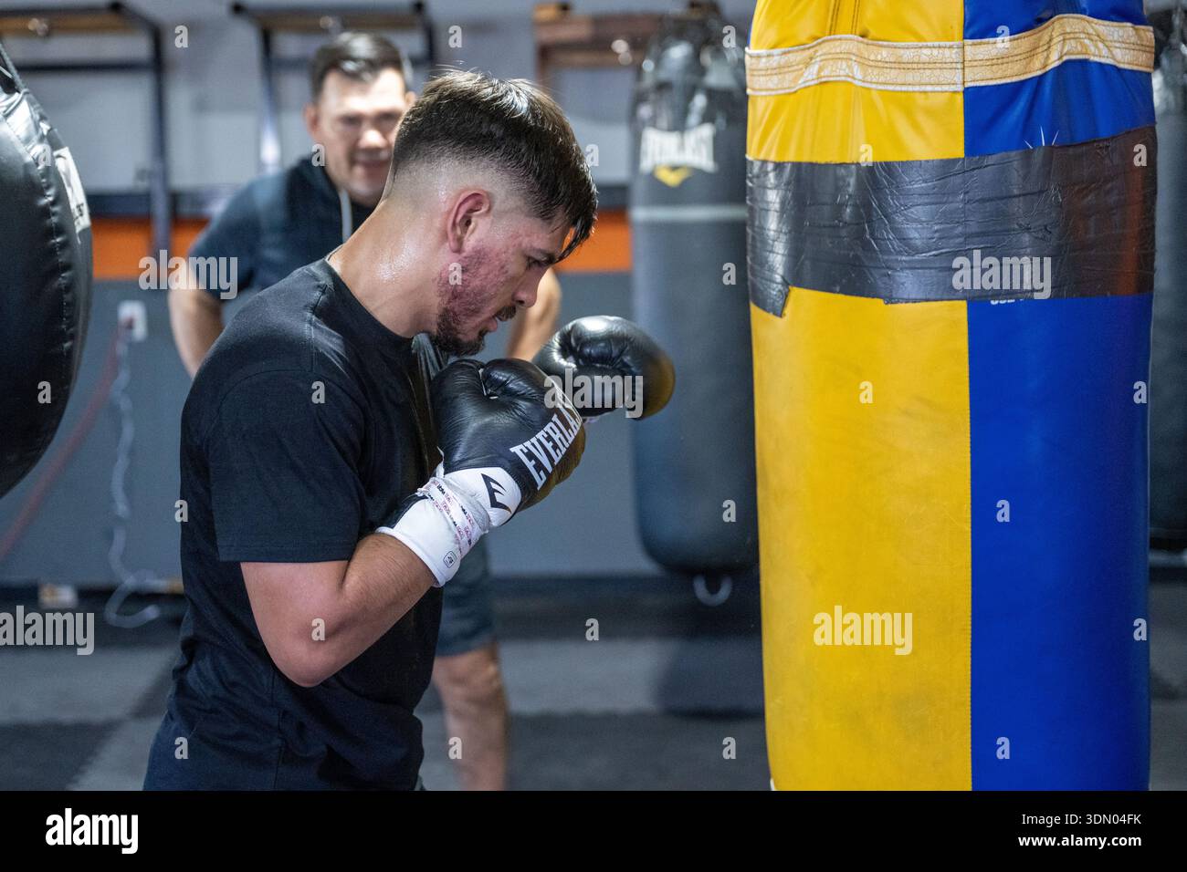 Giovanni Marquez trains during a open workout at World Champion Raul ...