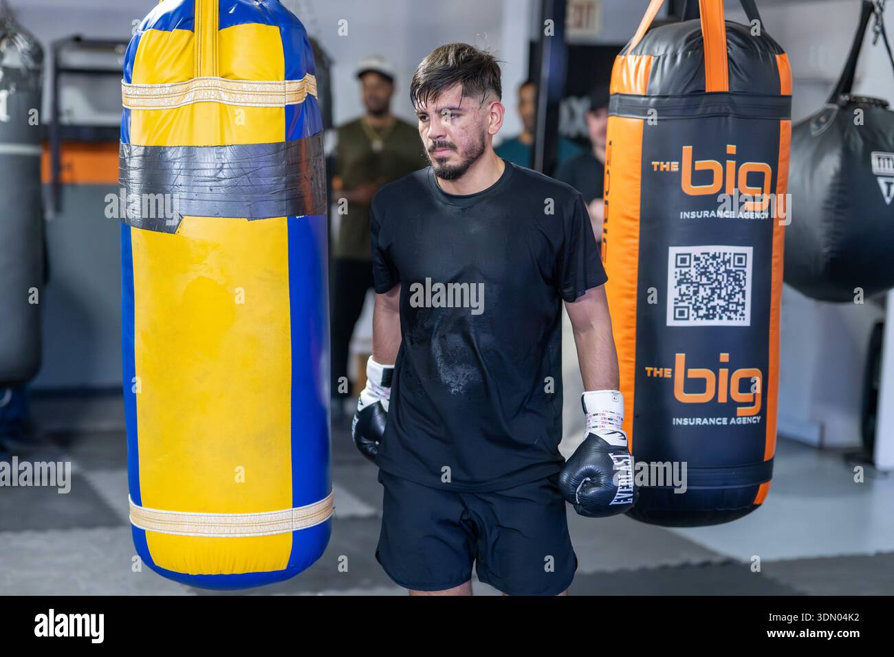 Giovanni Marquez looks on during his open workout at World Champion ...