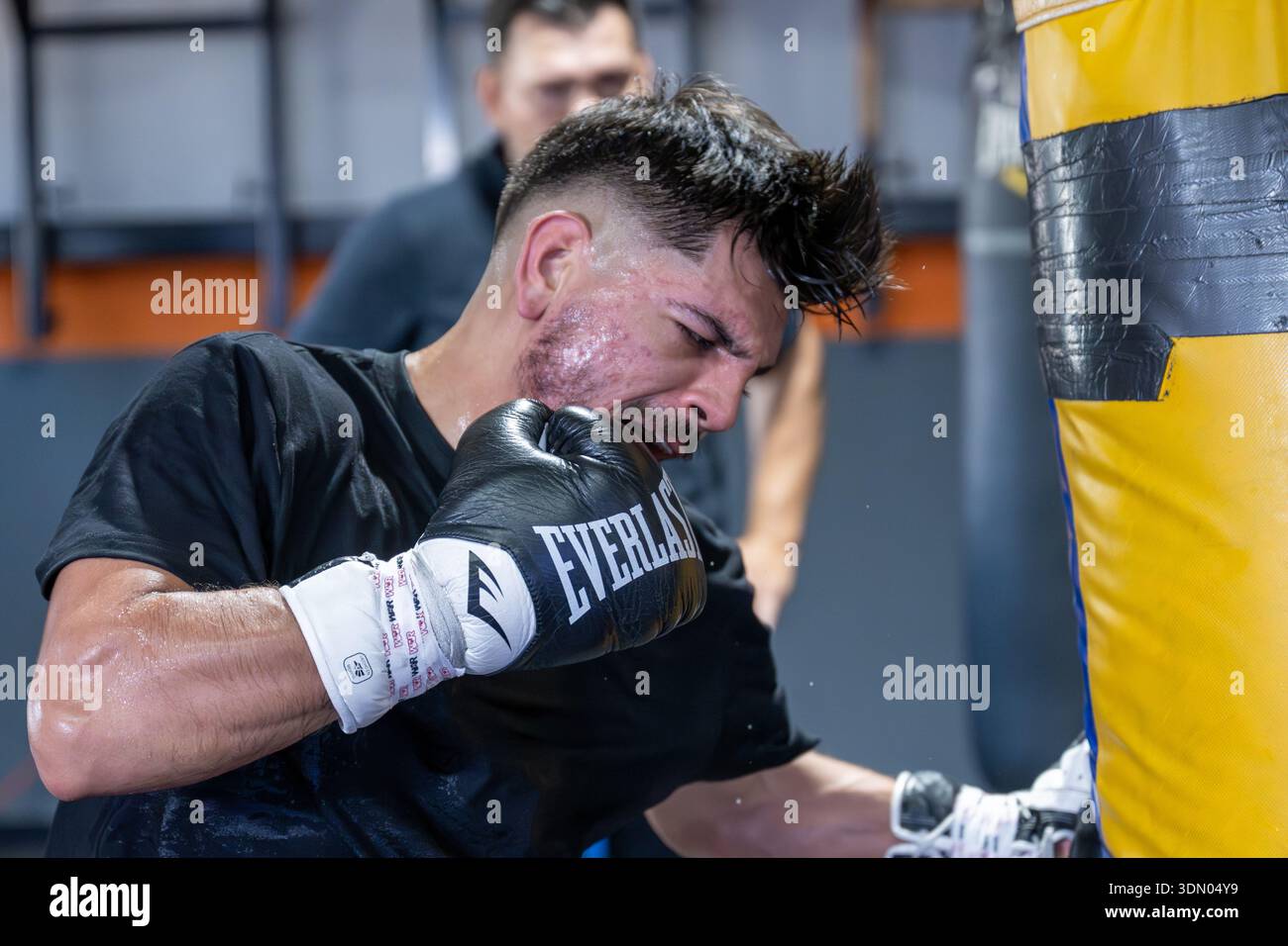 Giovanni Marquez trains during a open workout at World Champion Raul ...