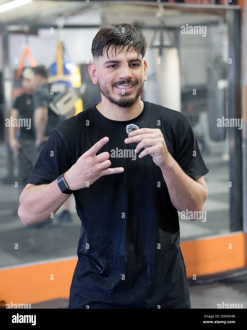 Giovanni Marquez attends his open workout at World Champion Raul ...