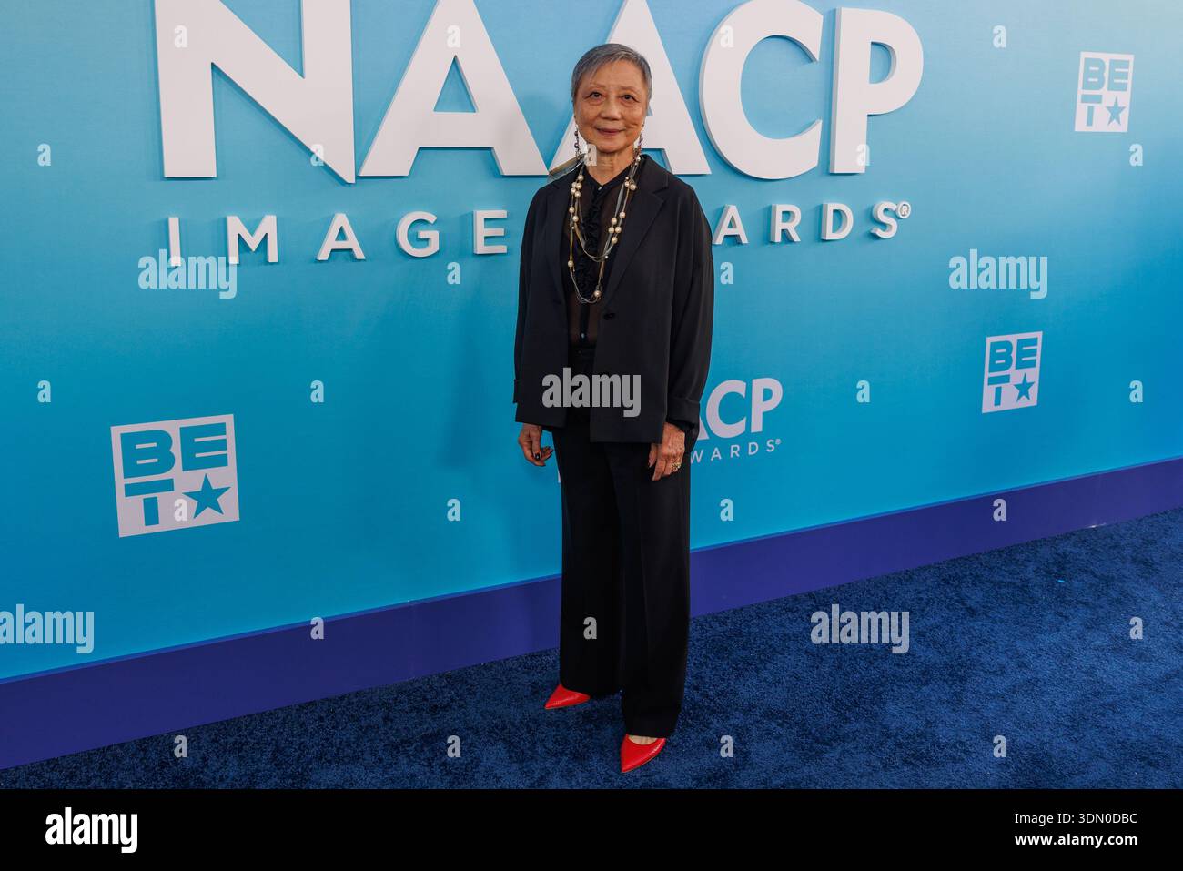 Maysie Hoy arrives at the NAACP Image Awards Luncheon at NYA Studios ...