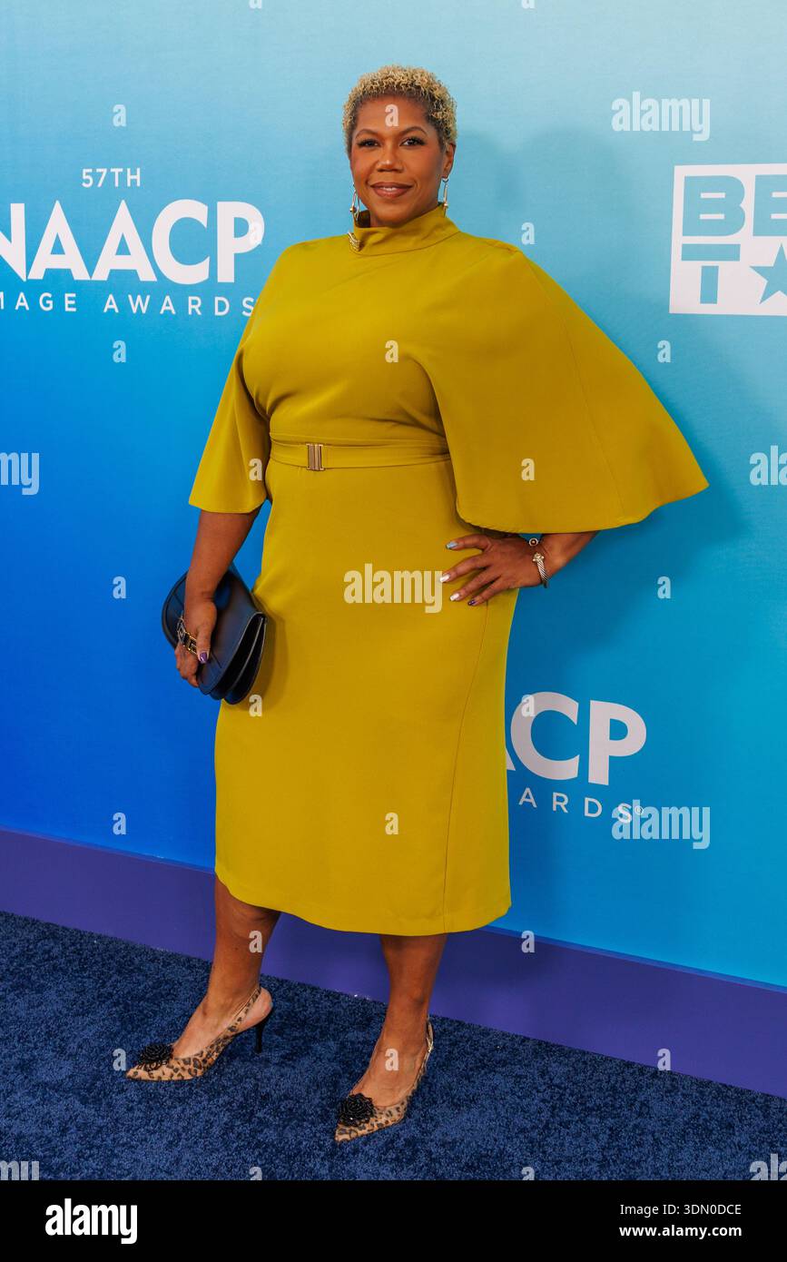 Eris T. Sims arrives at the NAACP Image Awards Luncheon at NYA Studios ...