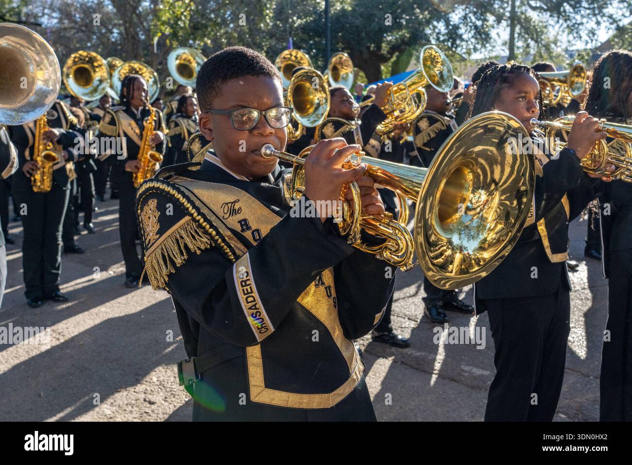Attendees march at the annual Krewe of Freret parade during the Mardi ...