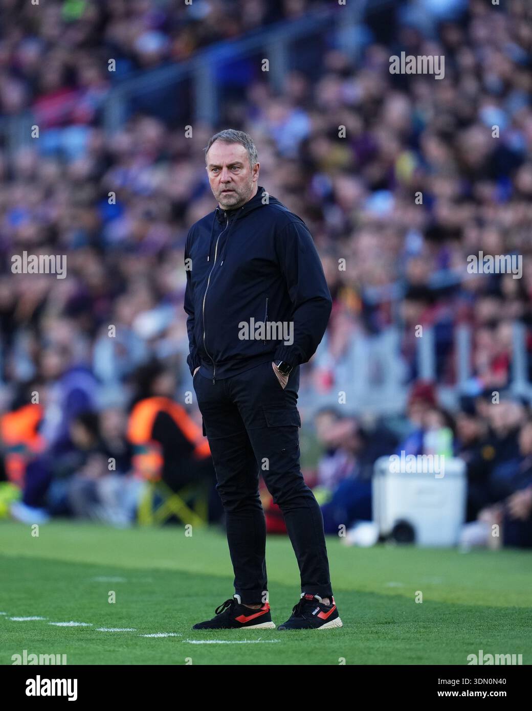 FC Barcelona head coach Hansi Flick during the La Liga EA Sports match ...