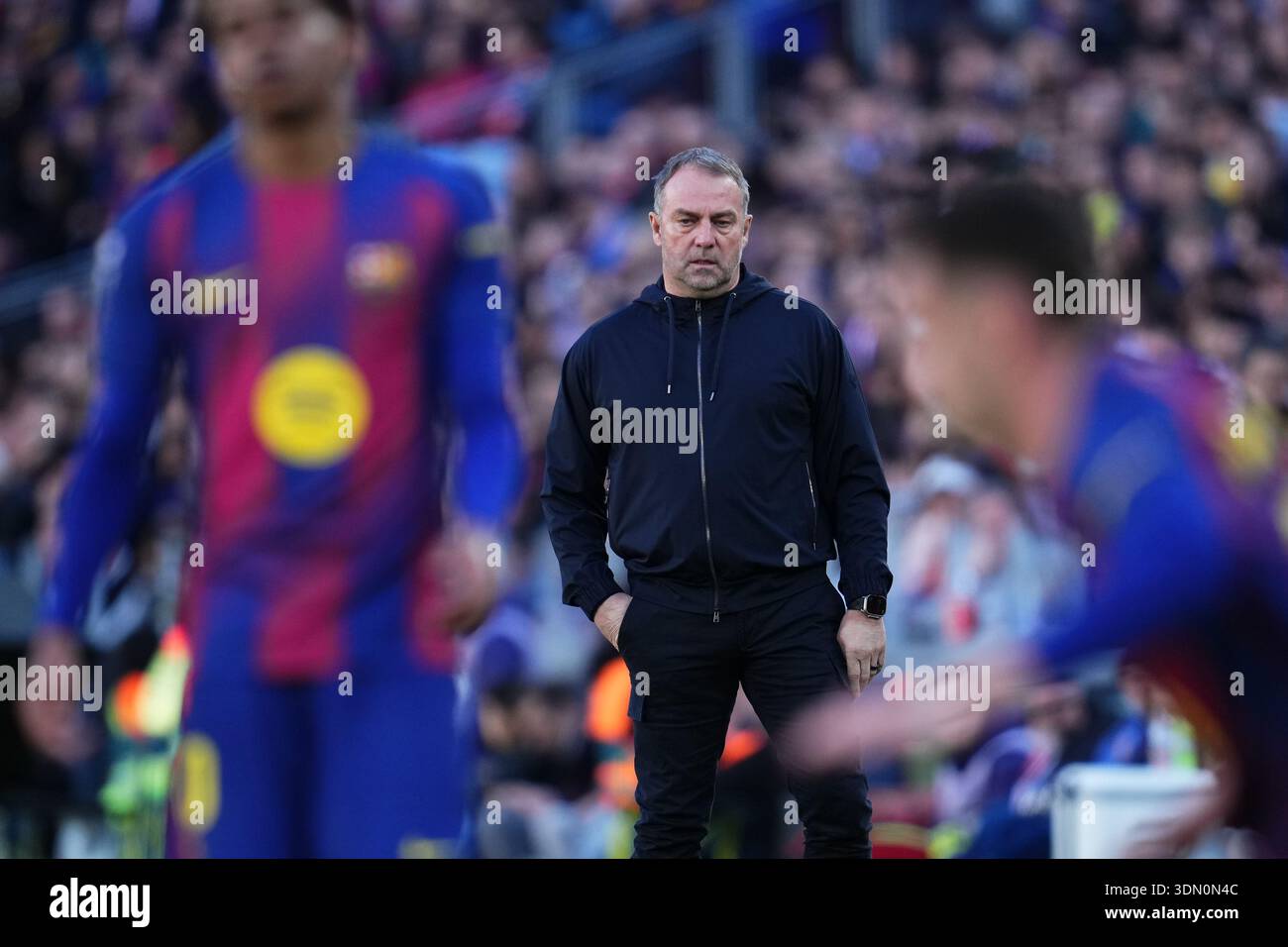 FC Barcelona head coach Hansi Flick during the La Liga EA Sports match ...